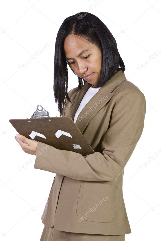 Beautiful Girl With a Clipboard Stock Photo by ©mdilsiz 3275519
