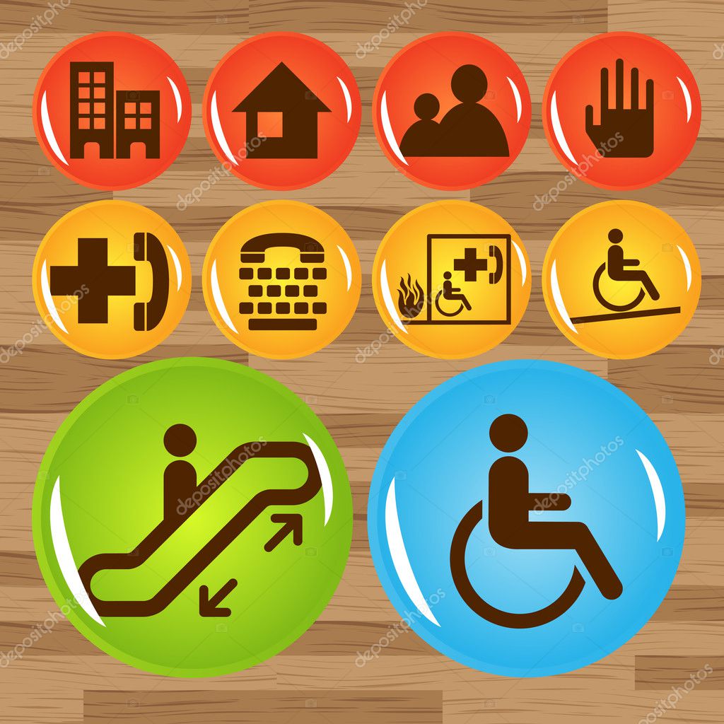 Icons set of service signs vector Stock Vector Image by ©krabata #3059837