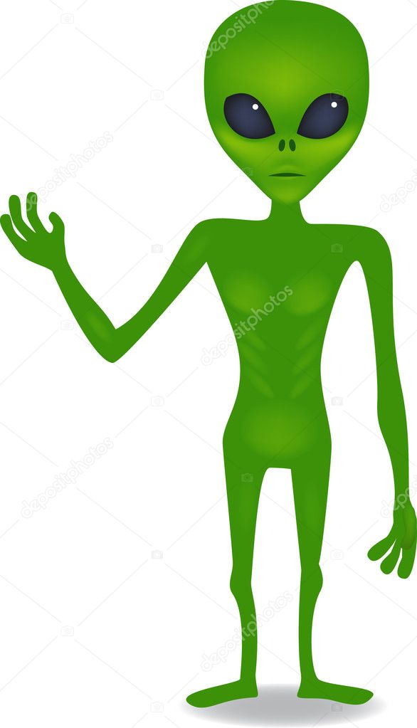Green alien — Stock Vector © dagadu #3666599