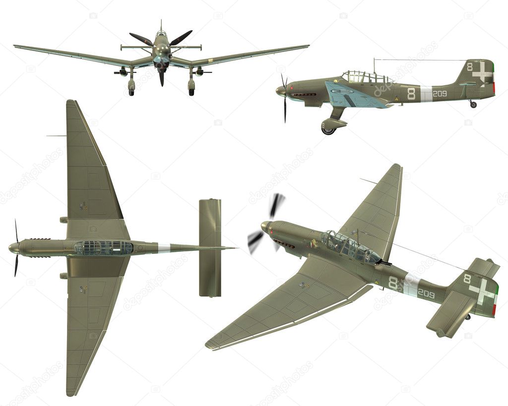 JU87D Stuka - Dive bomber from the World — Stock Photo © Digitalstudio ...