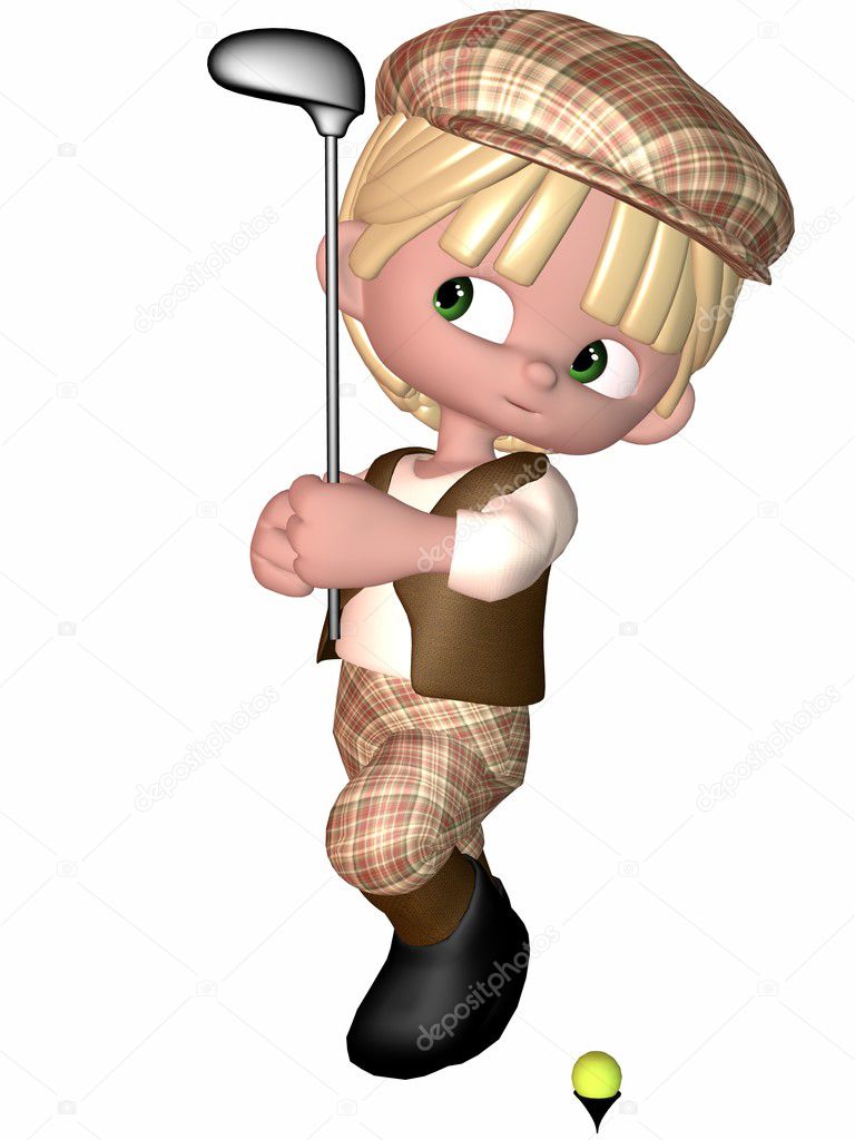 Little Golf Player - Toon Figure Stock Photo by ©Digitalstudio 2972048