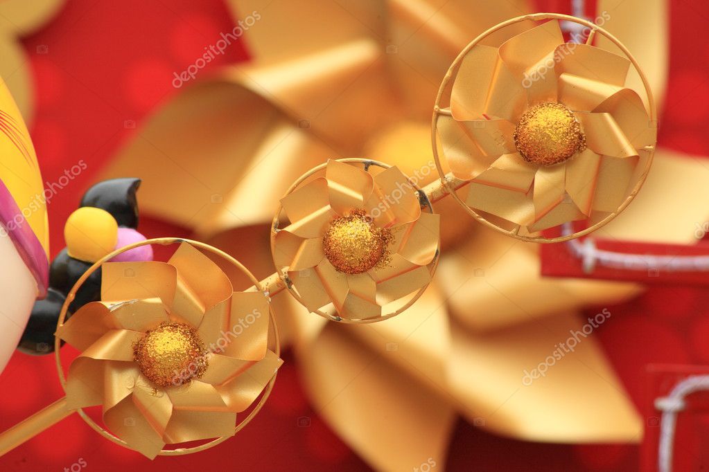 Chinese new year scene, golden windmill — Stock Photo © leungchopan ...