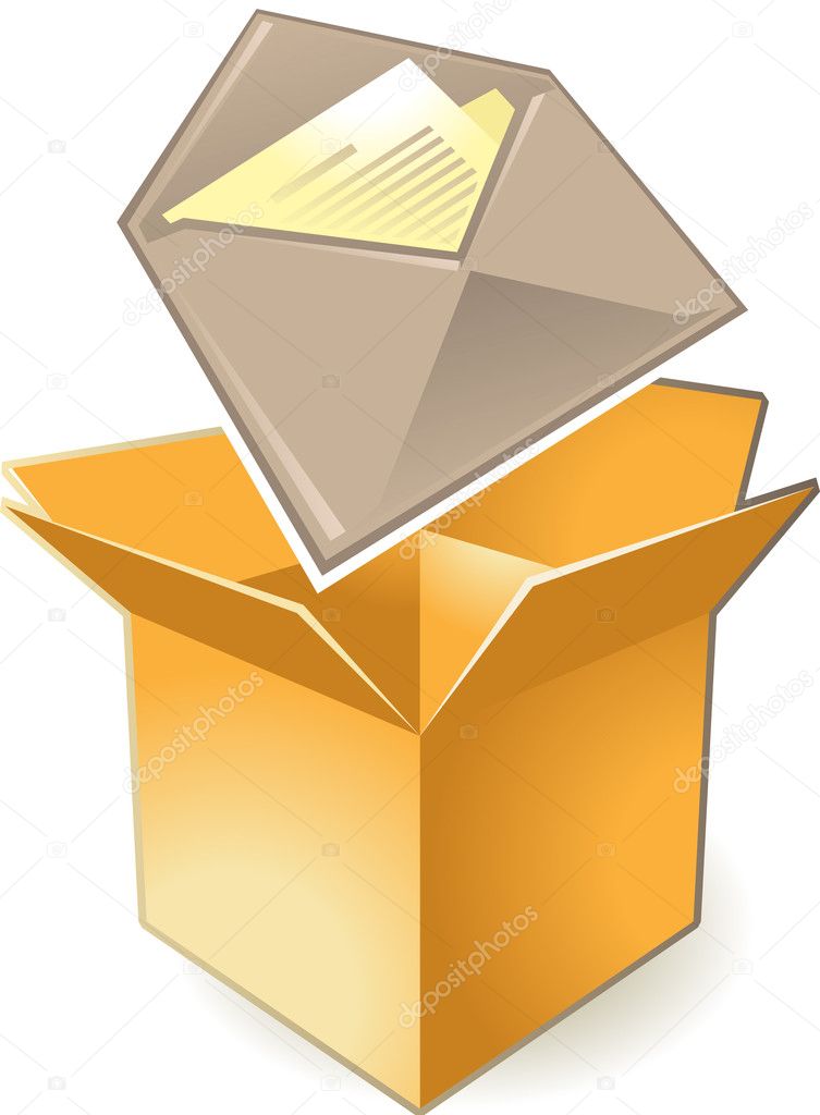 Icon of letter in box Stock Vector Image by ©ildogesto #2801354