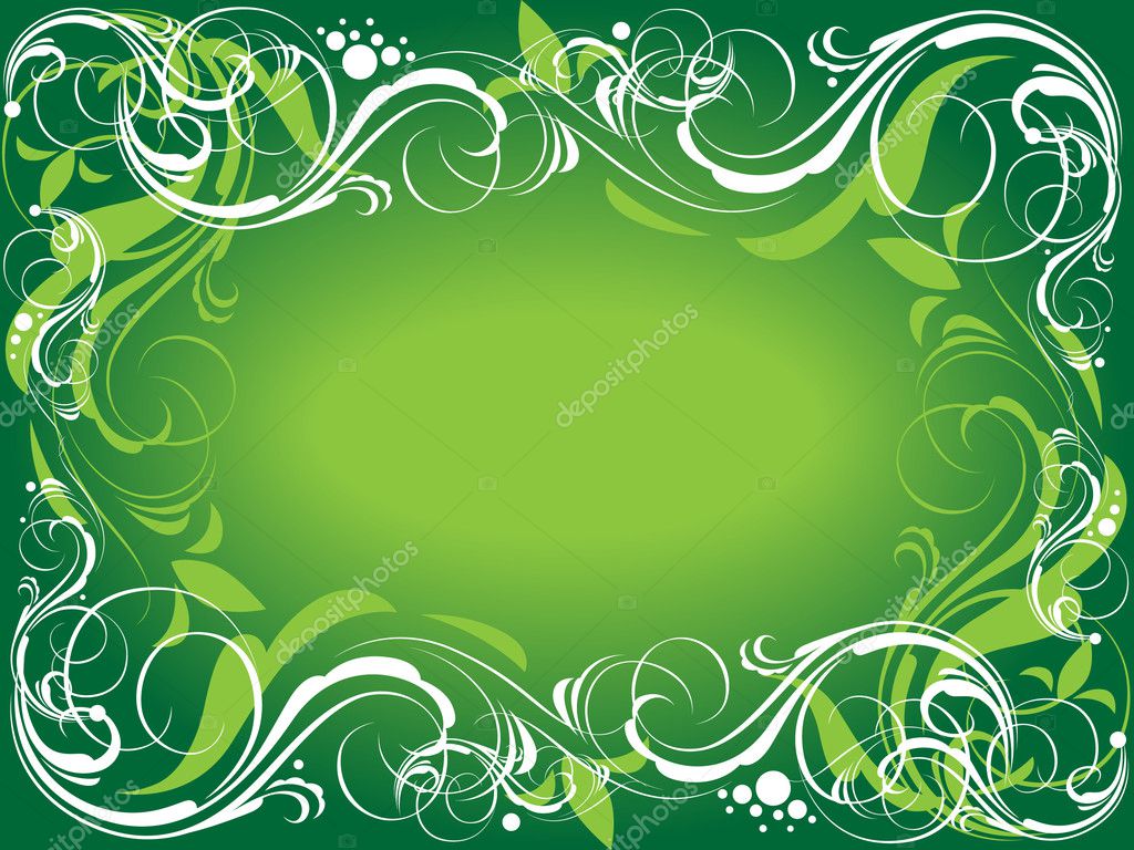 Green ornate background Stock Vector Image by ©ildogesto #2801437