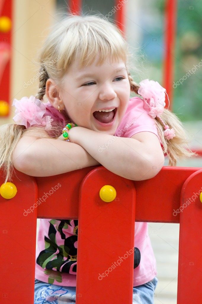 Cute little girl laughing. — Stock Photo © Alex_Ishchenko #2777828