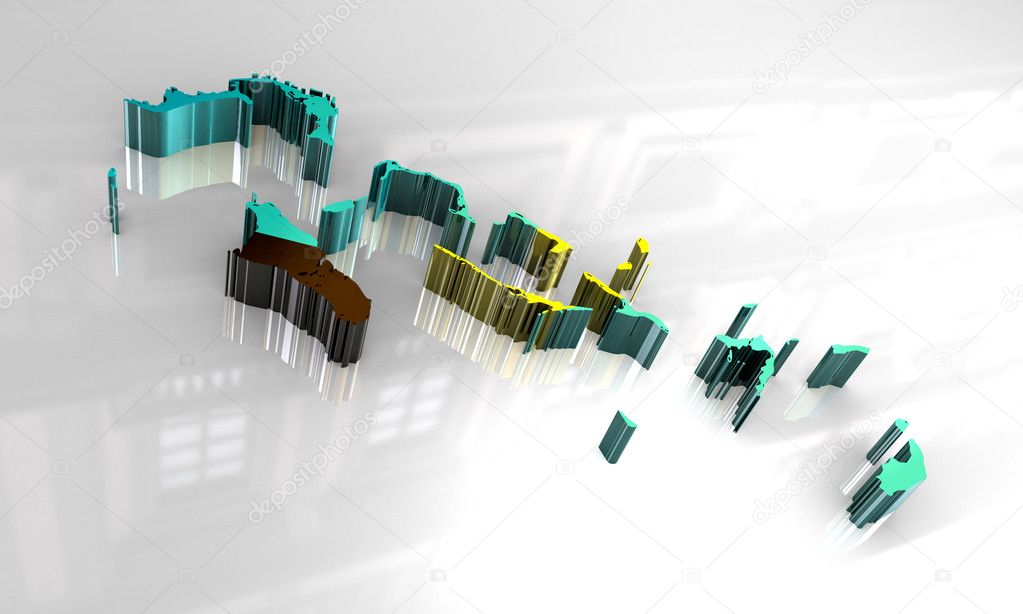 3d flag map of bahamas Stock Photo by ©fambros 3402203