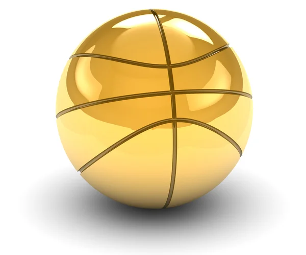 Golden basketball isolated on white — Stock Photo © madgooch #24139621