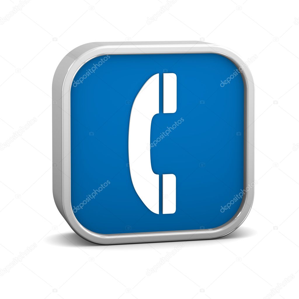 Dark Blue Phone Sign — Stock Photo © nmcandre #3523946