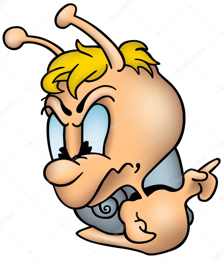 Angry Snail — Stock Vector © dero2010 #2905341
