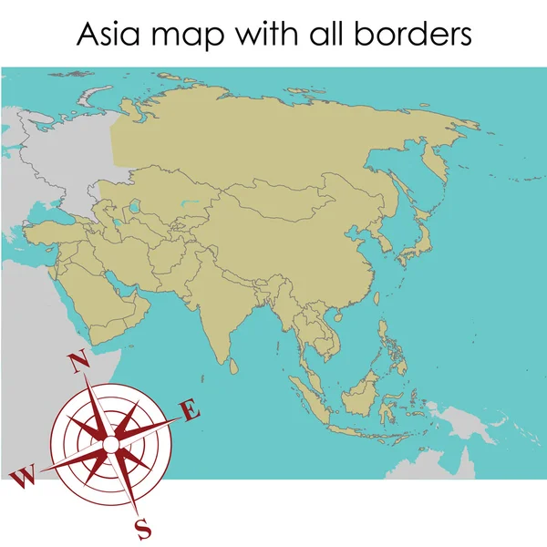 Asia kaart en een kompas Stock Photos, Royalty Free Asia kaart en een ...