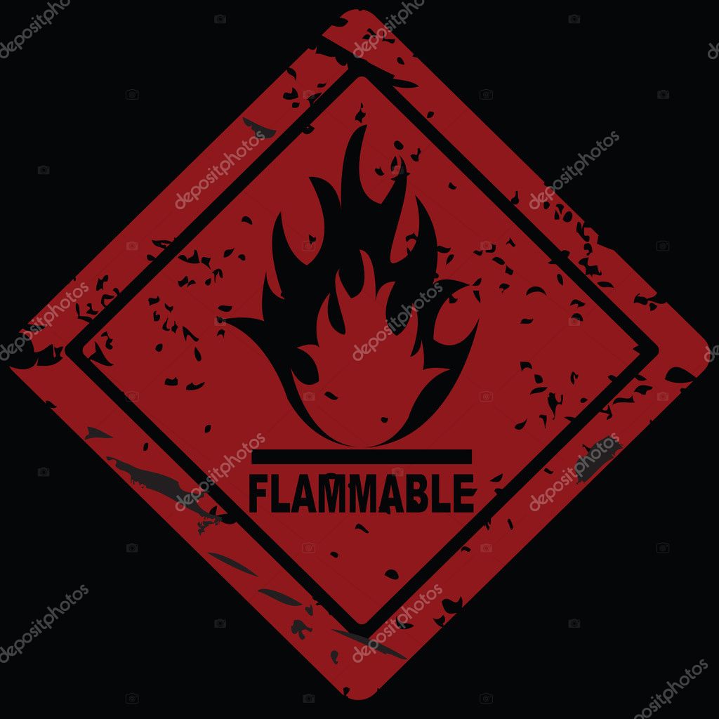 Flammable Fire Hazard warning symbol Stock Photo by ©hibrida13 3453620