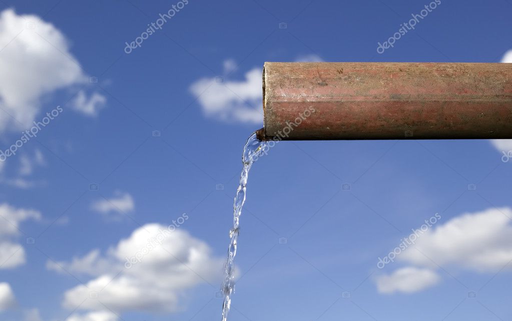 Water is falling from pipe Stock Photo by ©carenas1 3019394