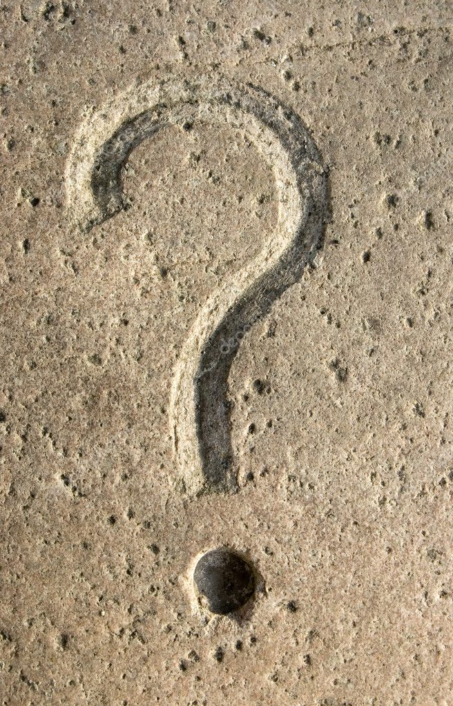 Question mark carving on stone — Stock Photo © lvenok1968 #2959455