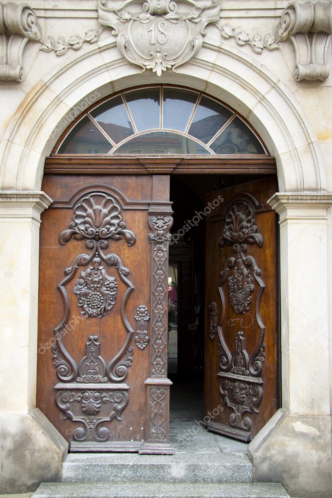 Wooden pattern door — Stock Photo © tomasz_parys #2942021