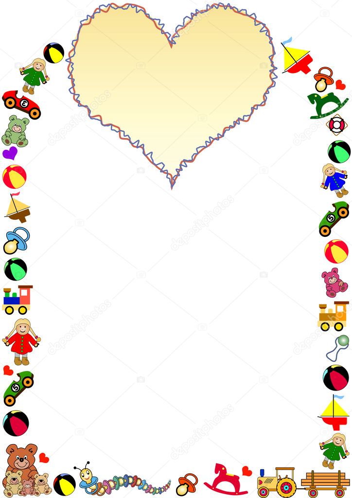 Toys border — Stock Vector © photovectorino #3057688
