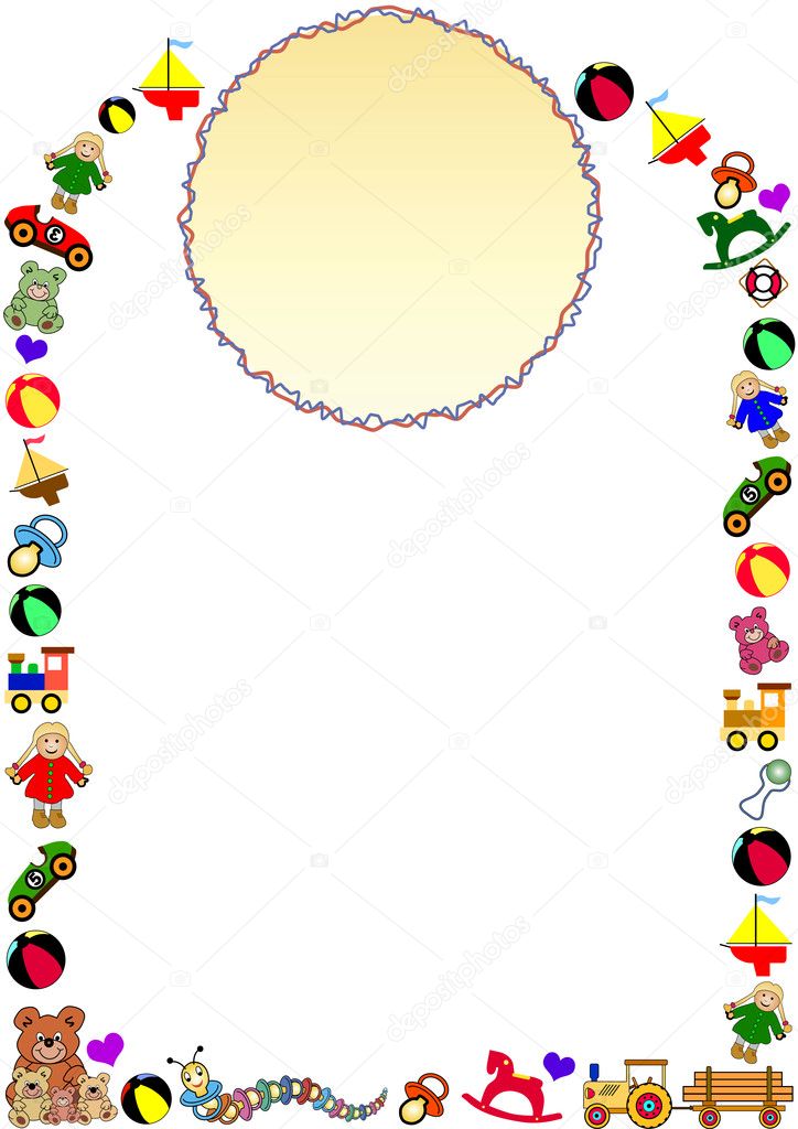 Toys border ⬇ Vector Image by © photovectorino | Vector Stock 3057700