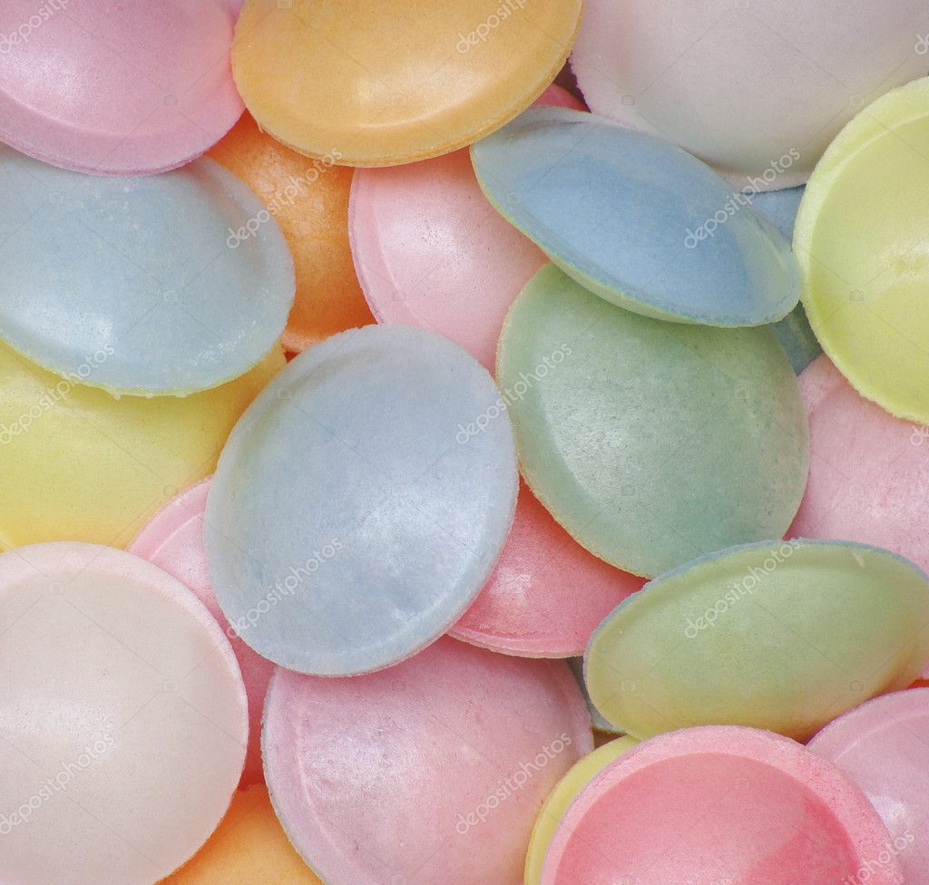 UFO vormige snoep zoete in verschillende kleuren — Stockfoto ...