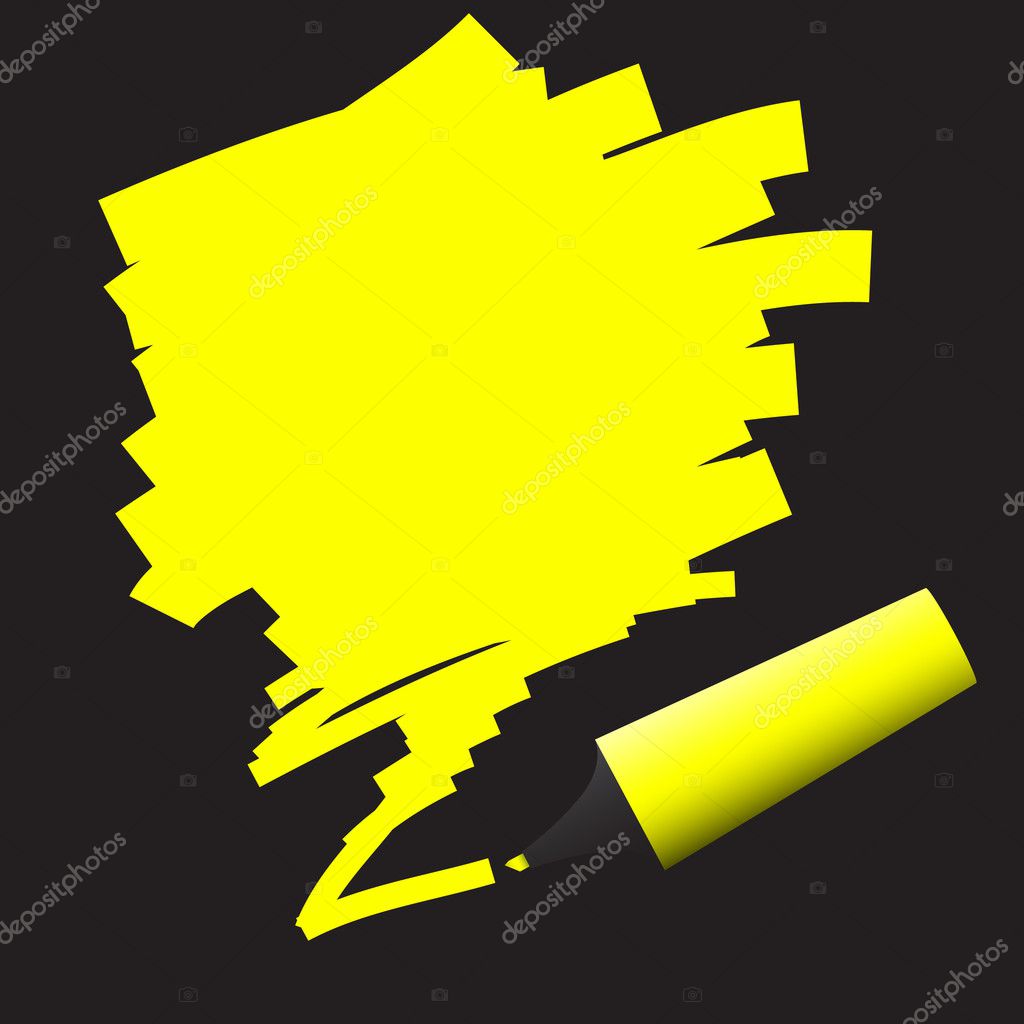 Highlighter felt pen with scribble Stock Vector by ©hfng08 2972965