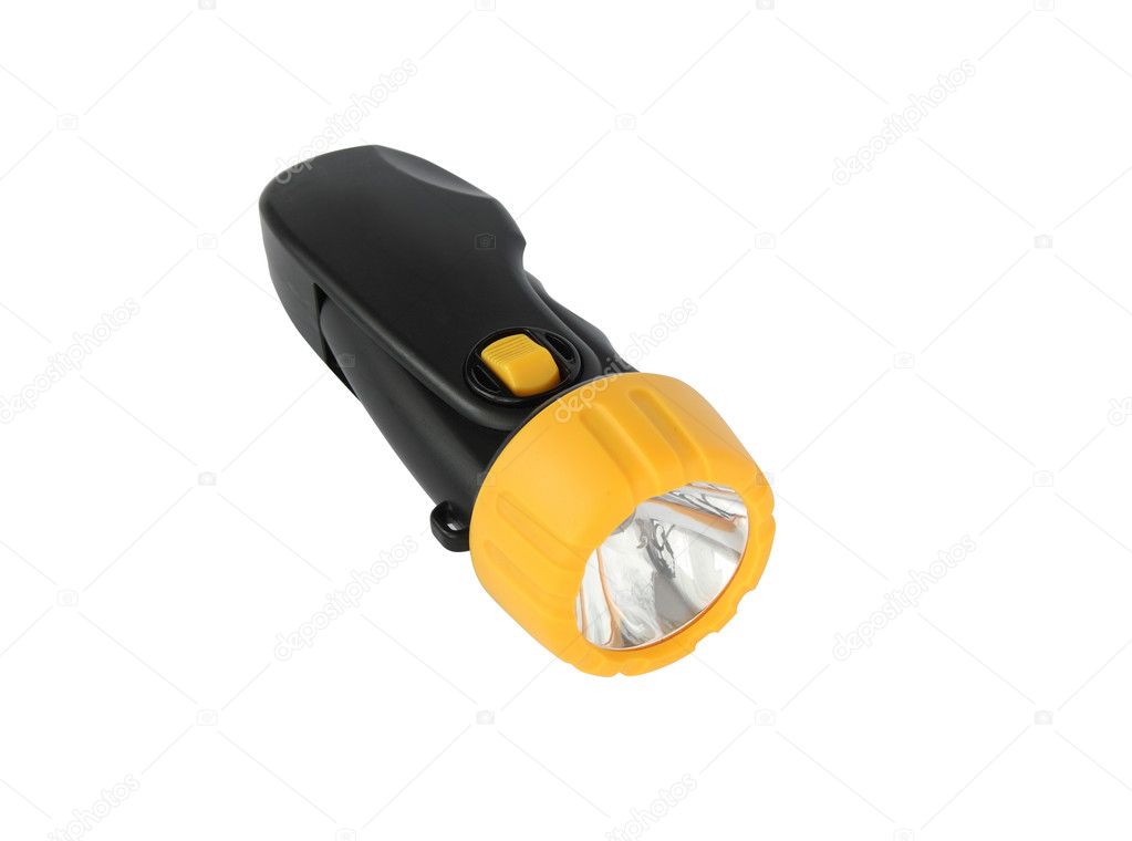 Black and yellow flashlight — Stock Photo © lenanet #3518250