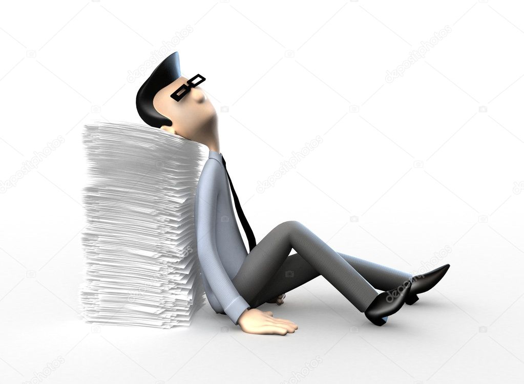 Tired businessman Stock Photo by ©lexaarts 3040197