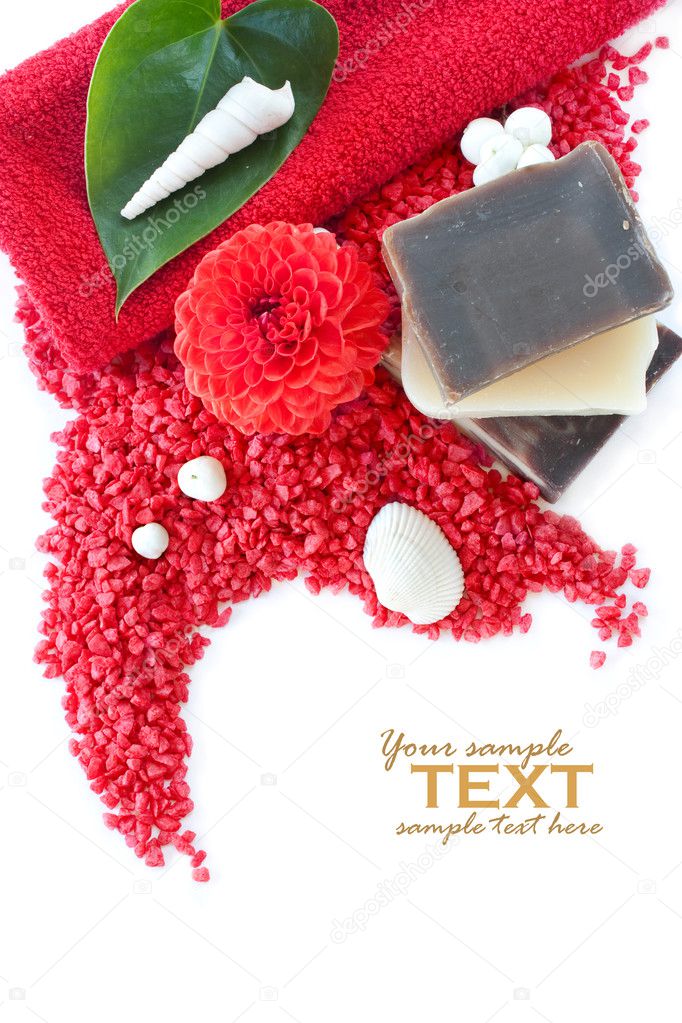 Red spa setting — Stock Photo © mythja #3875262