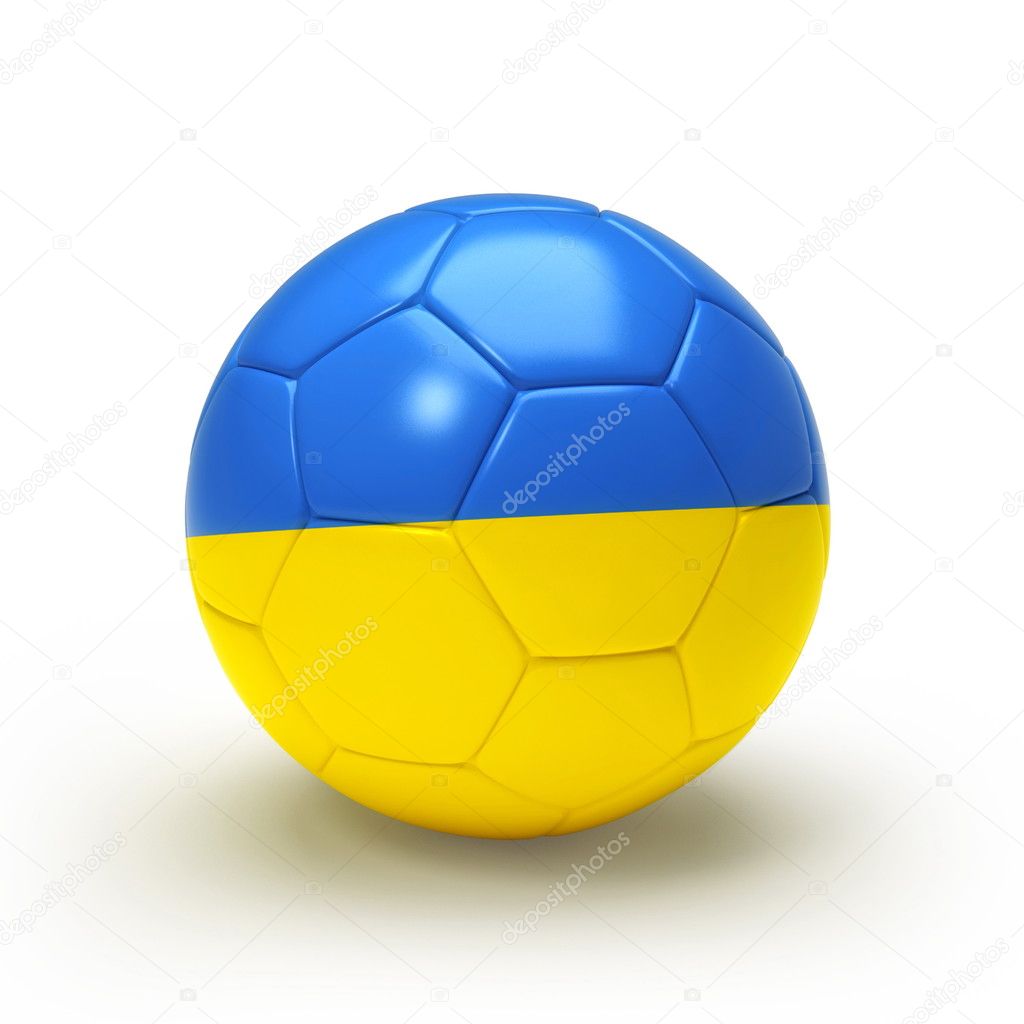 3D soccer ball with Ukrainian flag Stock Photo by ©vahekatrjyan 3282853