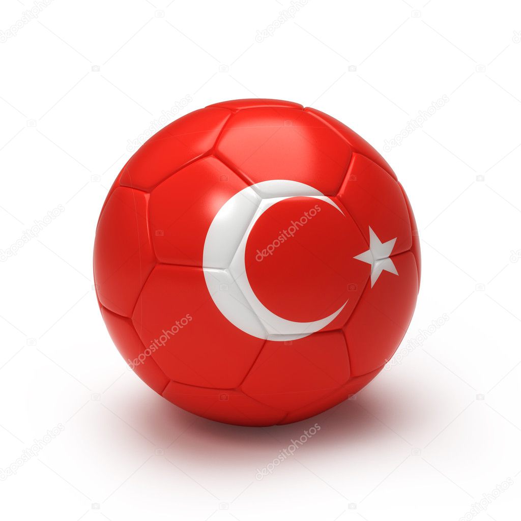 3D soccer ball with Turkish team flag — Stock Photo © vahekatrjyan #3282979