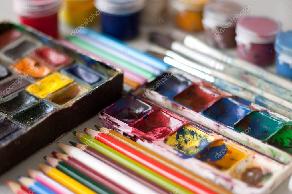 Items for drawing — Stock Photo © Supertrooper #3202328