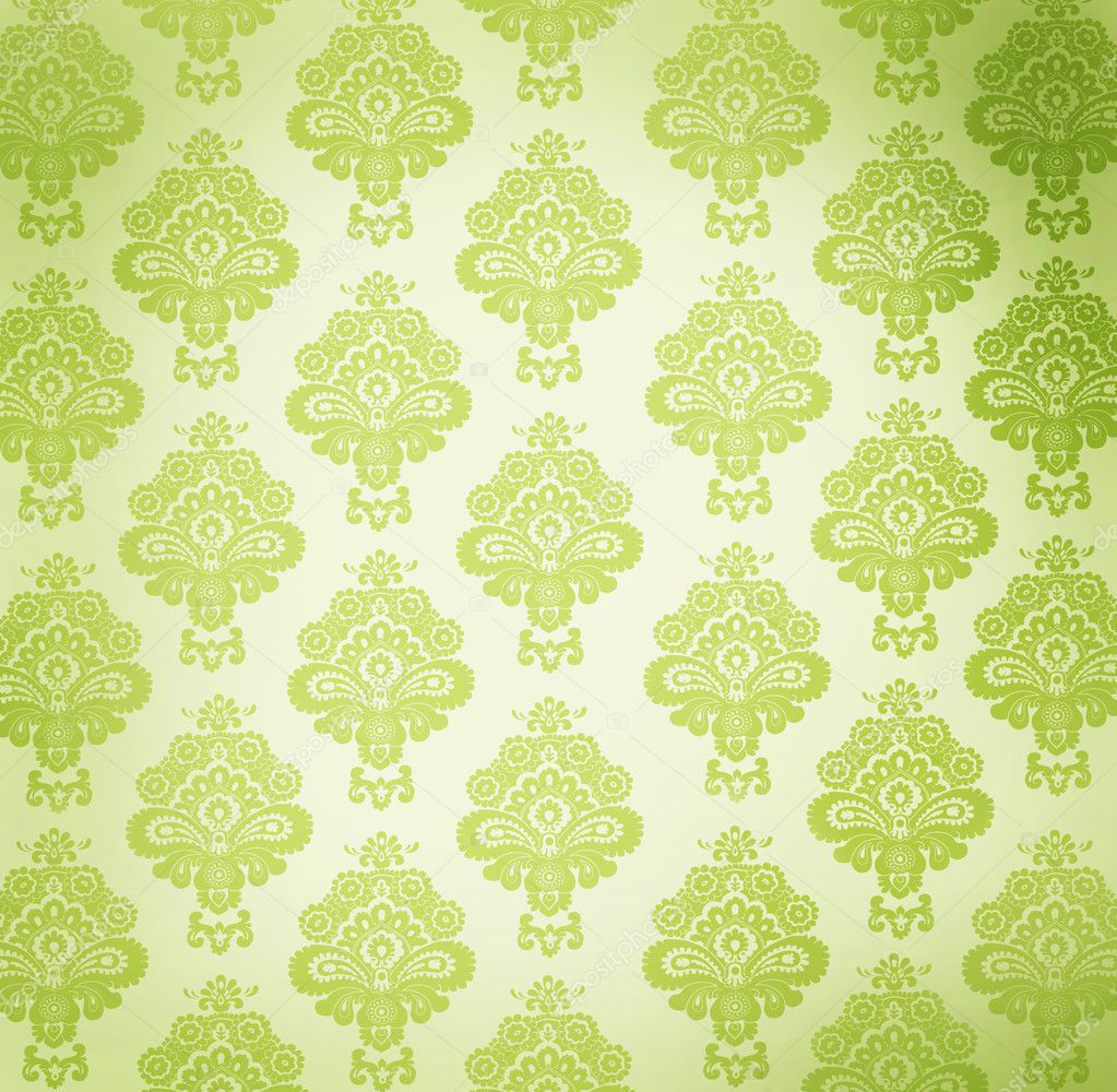 Vintage wallpaper with floral design — Stock Photo © Sandralise #3343739