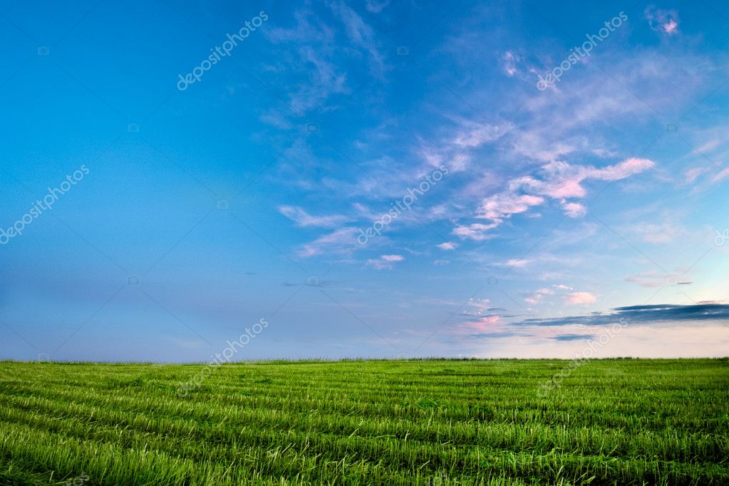 Beautiful pink sunset Stock Photo by ©chesterf 3482633