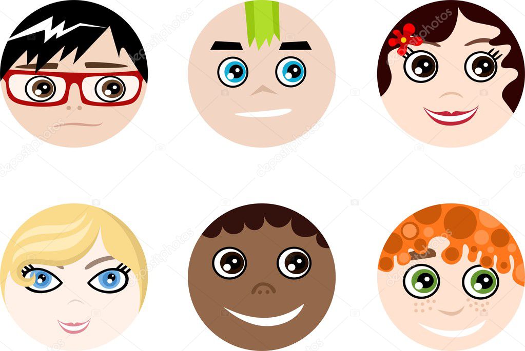 Face set — Stock Vector © nem44a #3891616