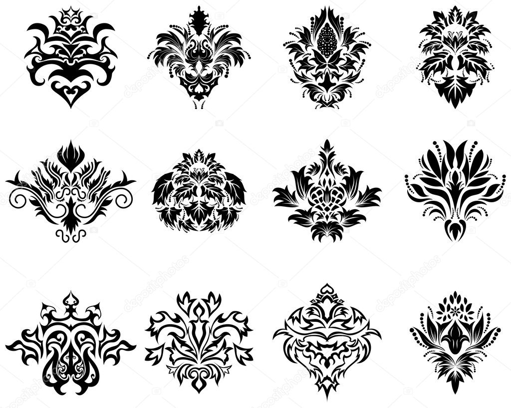 Damask emblem set Stock Vector Image by ©angelp #3592884