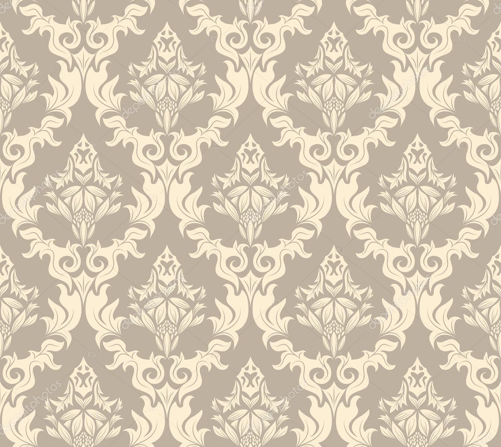 Seamless damask pattern Stock Vector Image by ©angelp #3638788