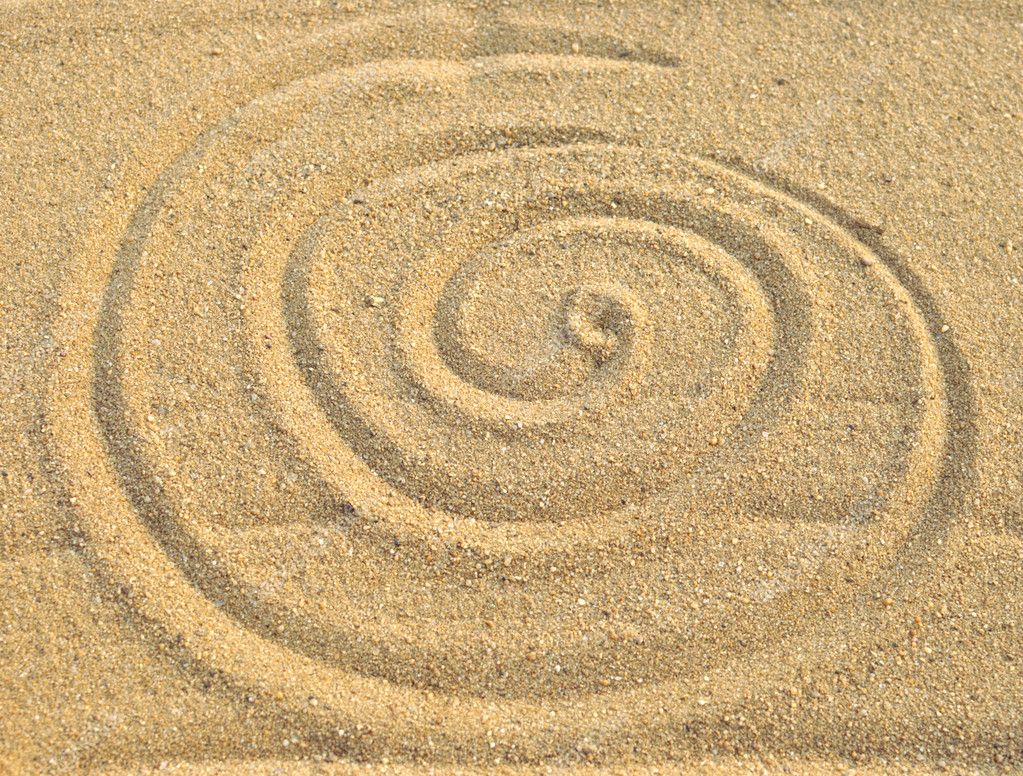 Photo of spiral pattern in the sand — Stock Photo © inxti74 #3697979