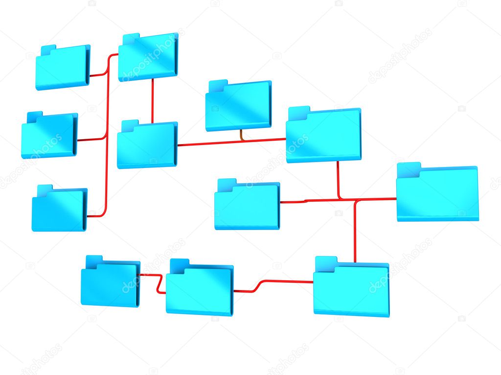 Folders structure Stock Photo by ©mmaxer 3554255