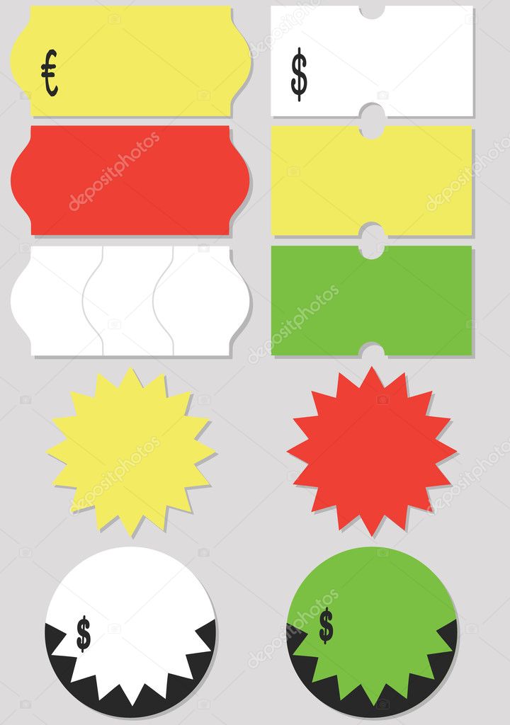 Étiquette prix vectoriel illustration ensemble . image vectorielle par ...