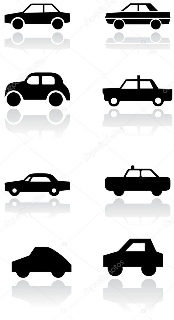 Car symbol vector set. — Stock Vector © bytedust #3703864