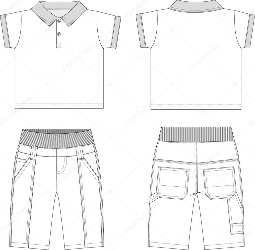 Outlines children boy kid clothes ⬇ Vector Image by © poulayot | Vector ...