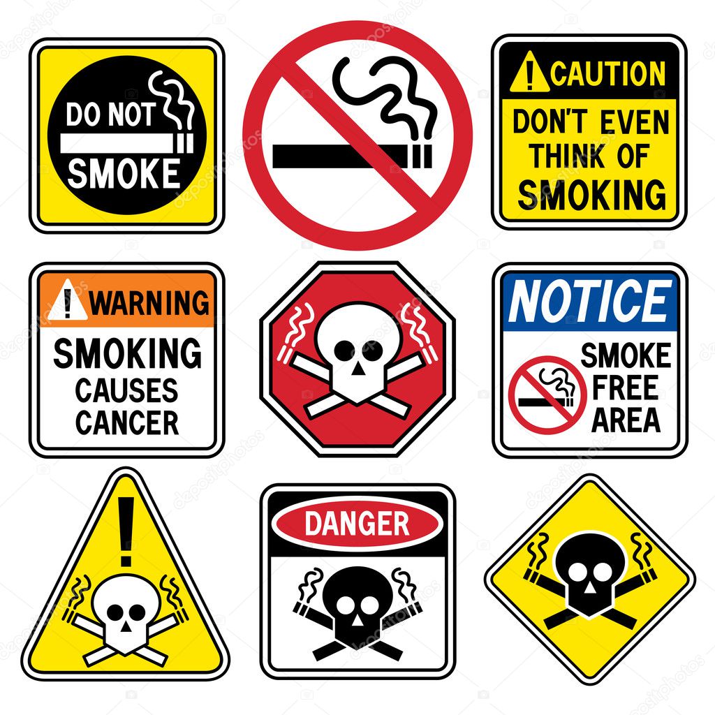 Smoking Hazard Signs — Stock Vector © Lisann #3718849