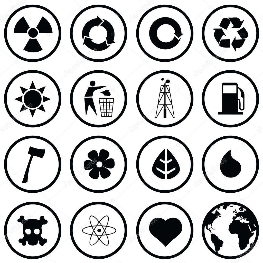 Environmental Icons — Stock Vector © Emirsimsek 3786223