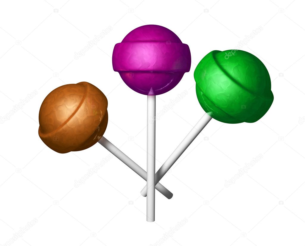 Three Lollipops — Stock Photo © Ksaady #3635245
