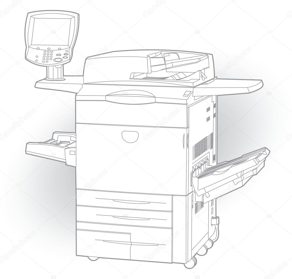 Color laser printer Stock Illustration by ©eugeniy #3680661