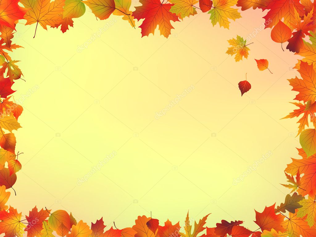 Fall leaves frame — Stock Vector © beholdereye #3794850