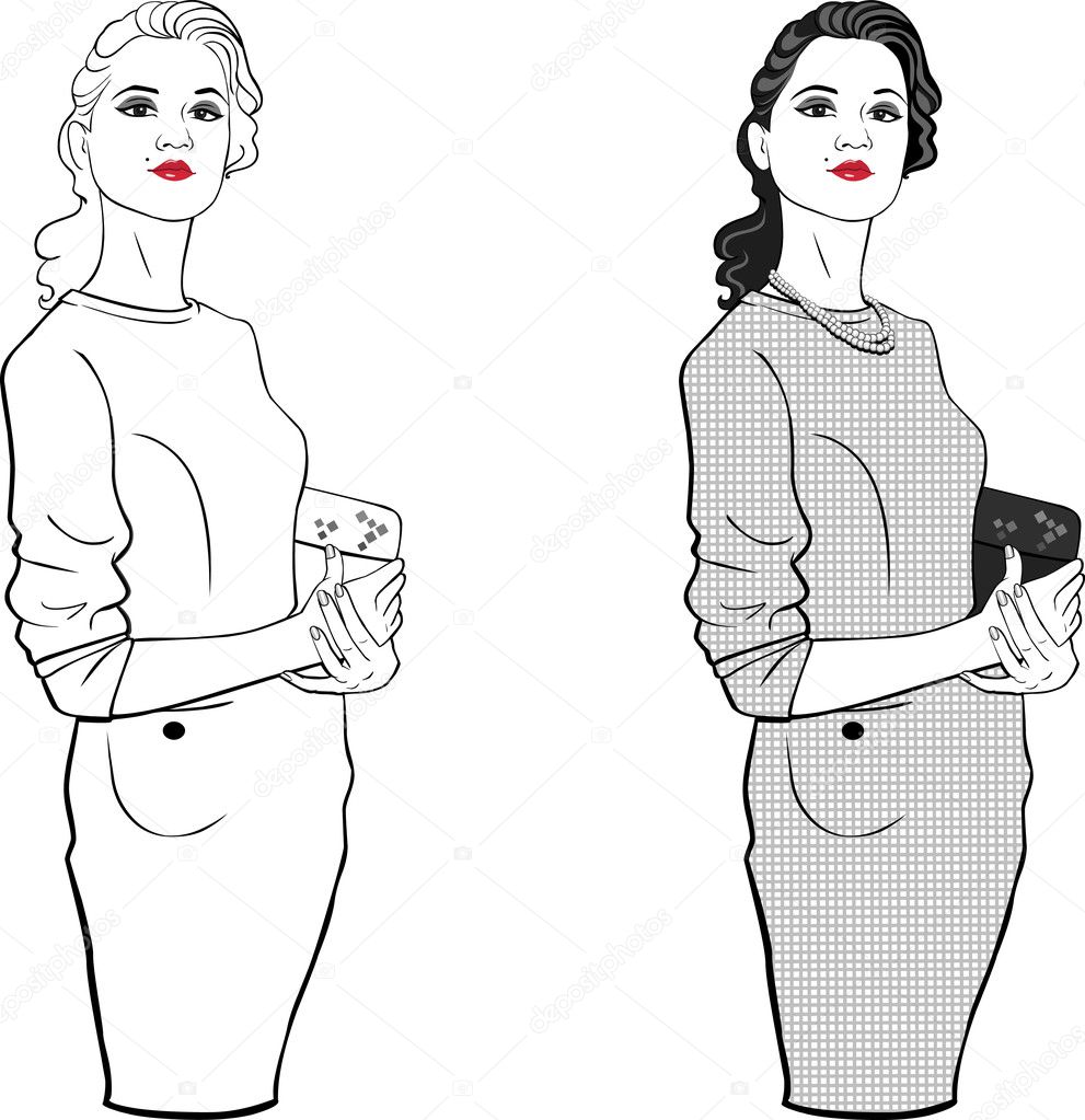 The beautiful lady — Stock Vector © Roomyana #3817559