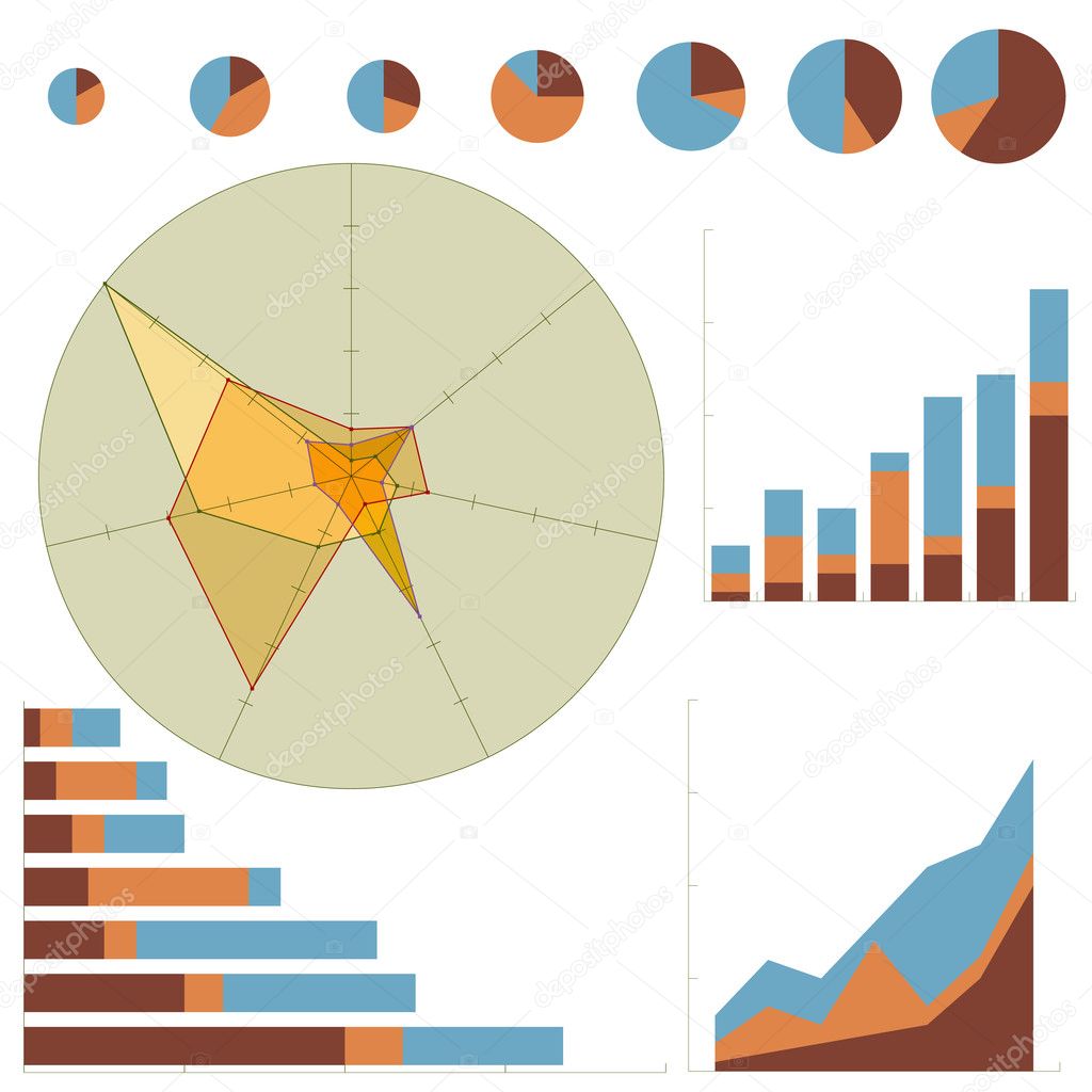 Business Chart Set Stock Vector Image by ©cteconsulting #3985423