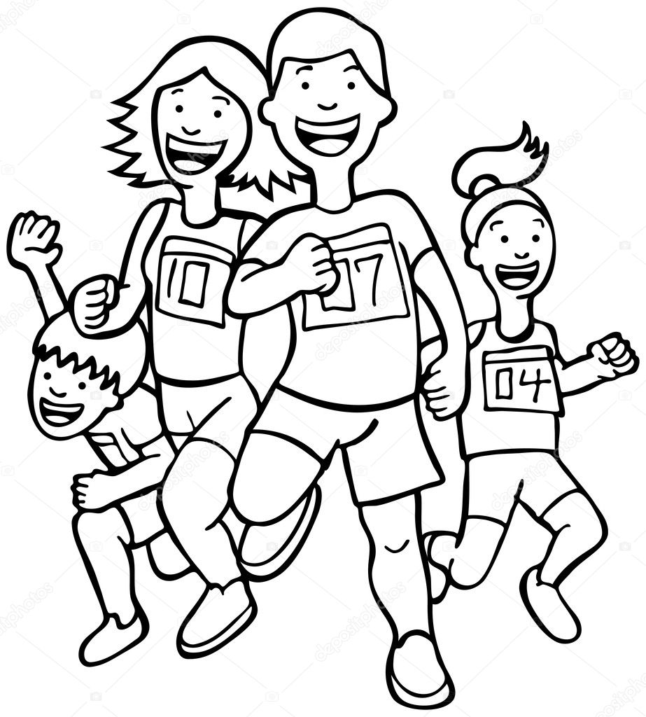 Boston Marathon Runner Coloring Page Coloring Pages