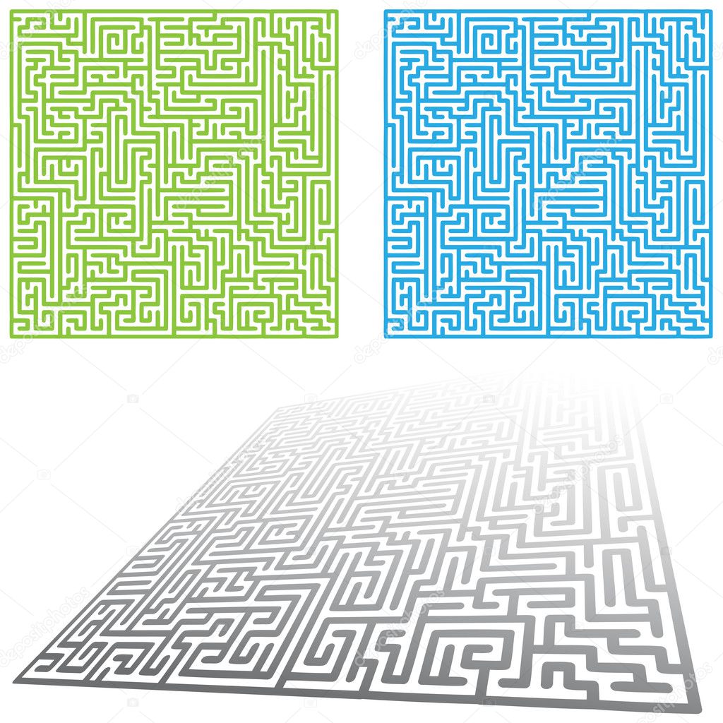 Maze Set Stock Vector Image by ©cteconsulting #4561977