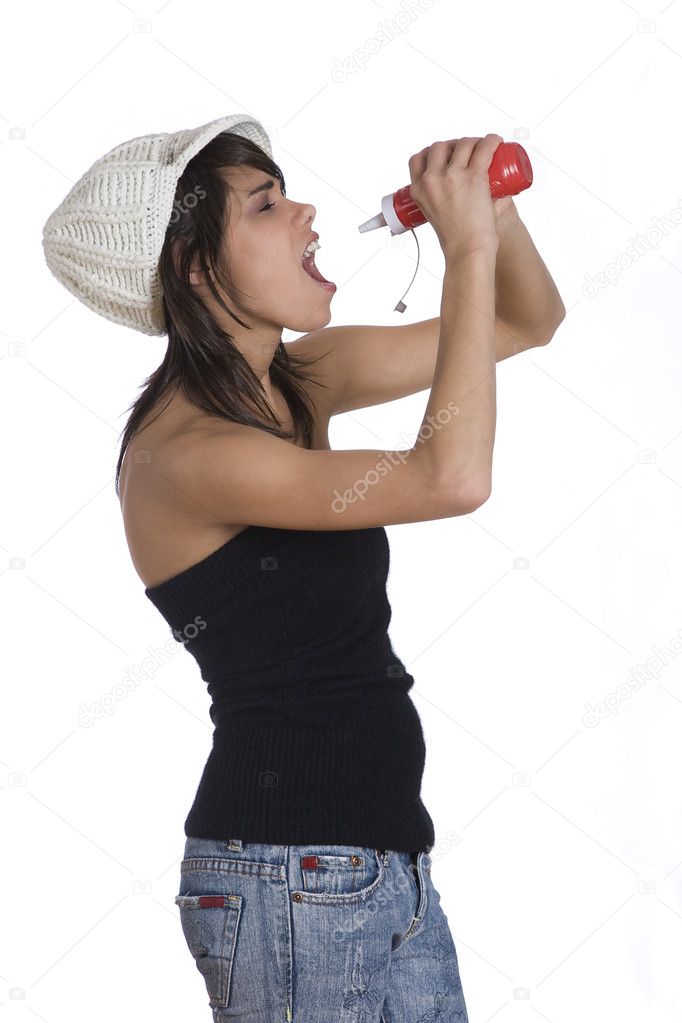 Eating Ketchup — Stock Photo © mypstudio #4310708